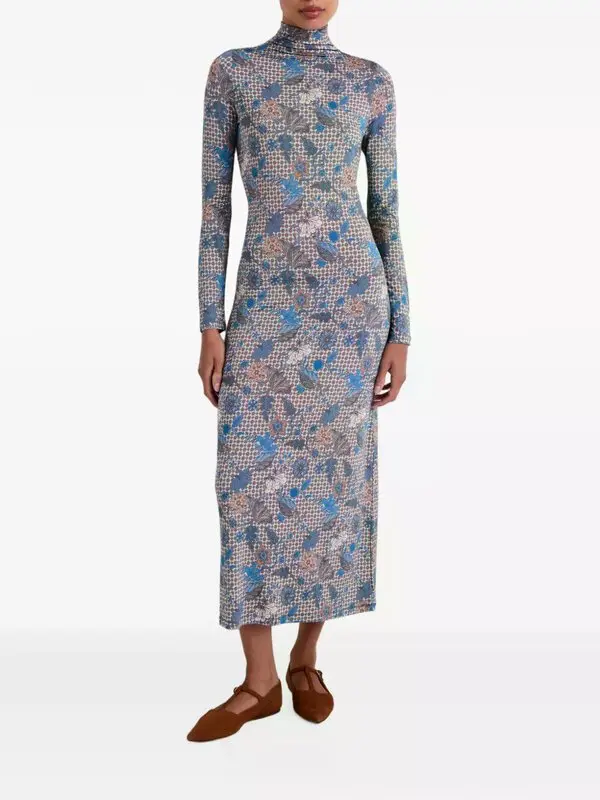 MARIE OLIVER Paxton Floral-print Maxi Dress - Blue