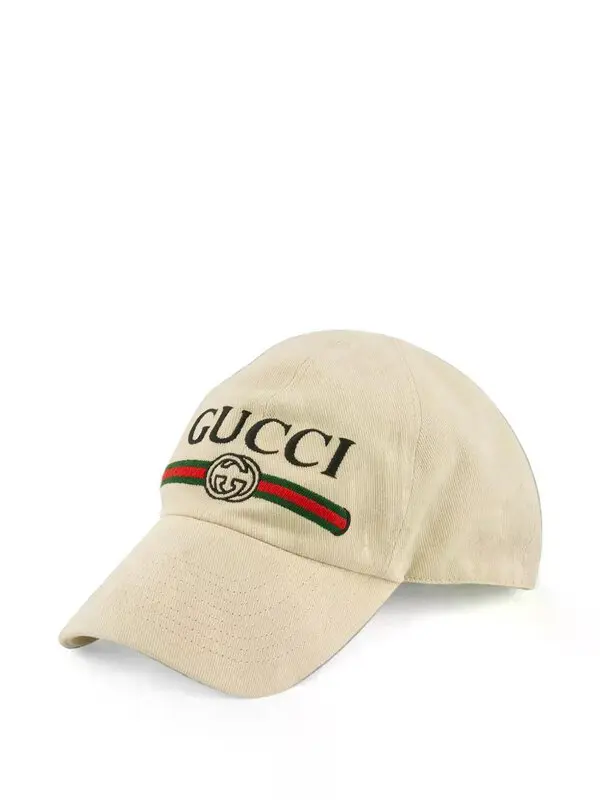Gucci Logo-embroidered Baseball Cap - Neutrals
