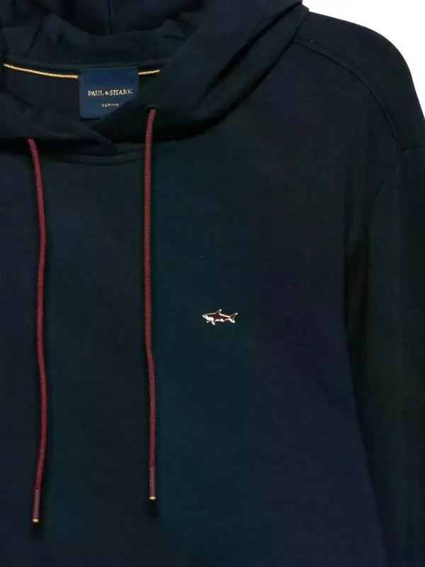 Paul & Shark Logo-embroidered Drawstring Hoodie