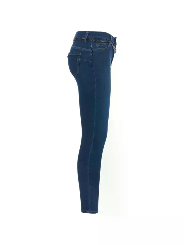 Liu Jo Embellished Chain-link Jeans - Blue