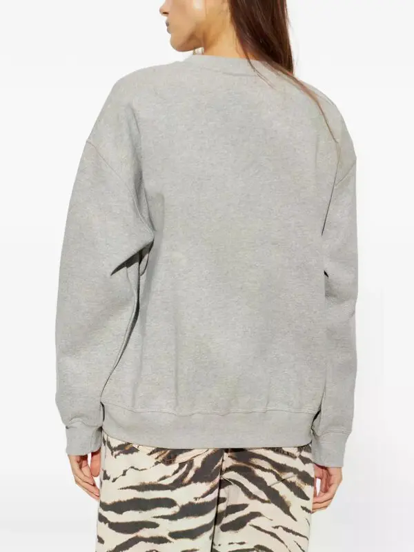 GANNI Relaxed Fit Organic Cotton Sweatshirt With Forest Teddy Print