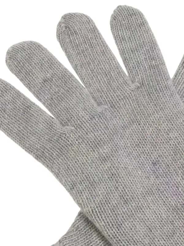 Moschino Logo-patch Ribbed-cuff Gloves