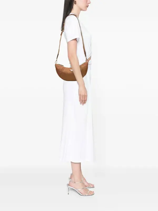 Prada Re-nylon Demi-lune Satchel With Saffiano Leather Trim