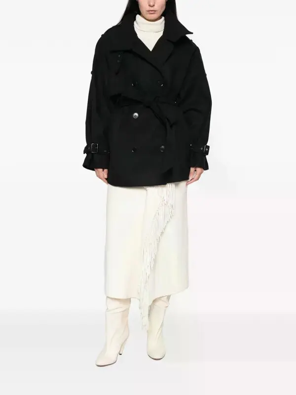 GESTUZ Double-breasted Belted Coat