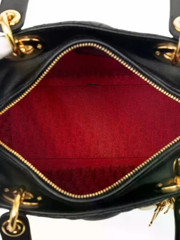 Dior 2010 Medium Lambskin Cannage Lady Satchel