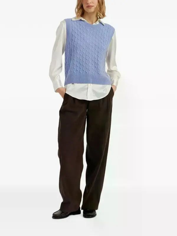 Chinti & Parker Cable-knit Cashmere Tank Top
