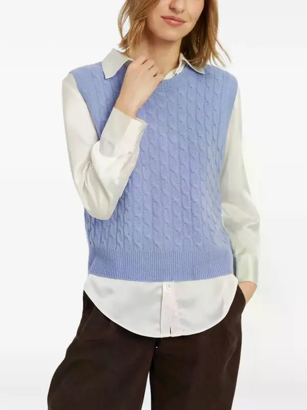 Chinti & Parker Cable-knit Cashmere Tank Top