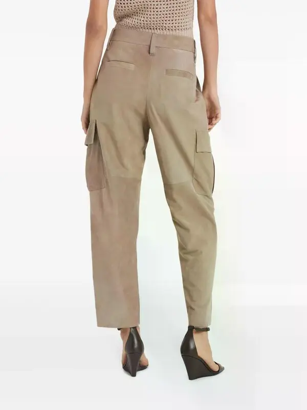 Brunello Cucinelli Straight-leg Suede Trousers