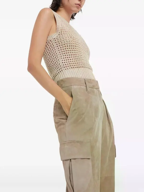 Brunello Cucinelli Straight-leg Suede Trousers