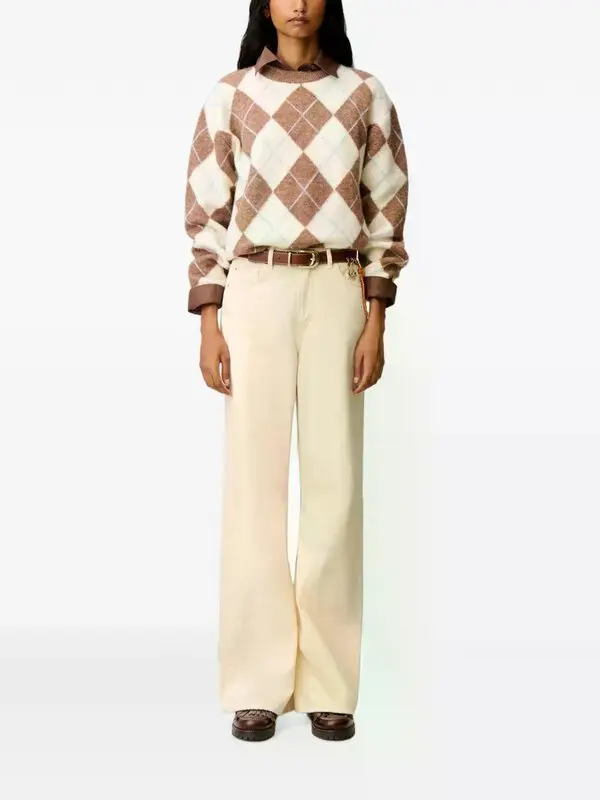 Claudie Pierlot Multicoloured Argyle Jumper