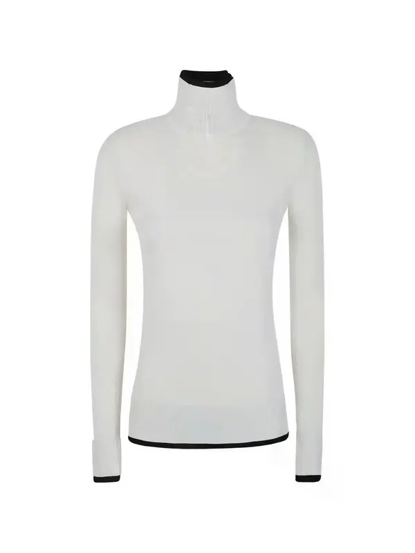 TOTEME Fitted Ribbed Top Off-white - Neutrals