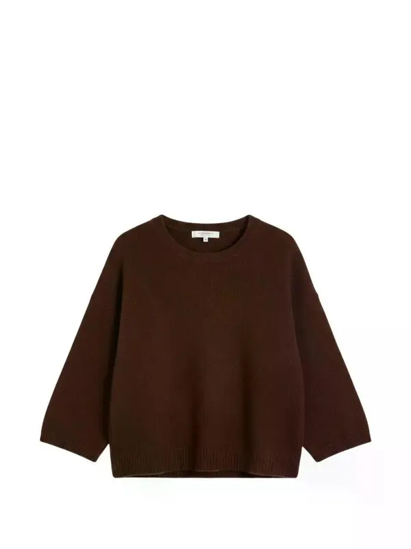 Chinti & Parker Cloud Cropped-sleeve Sweater - Brown