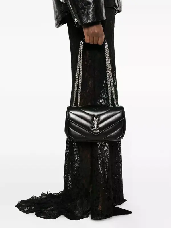 Saint Laurent Loulou Matelassé Leather Shoulder Bag - Black