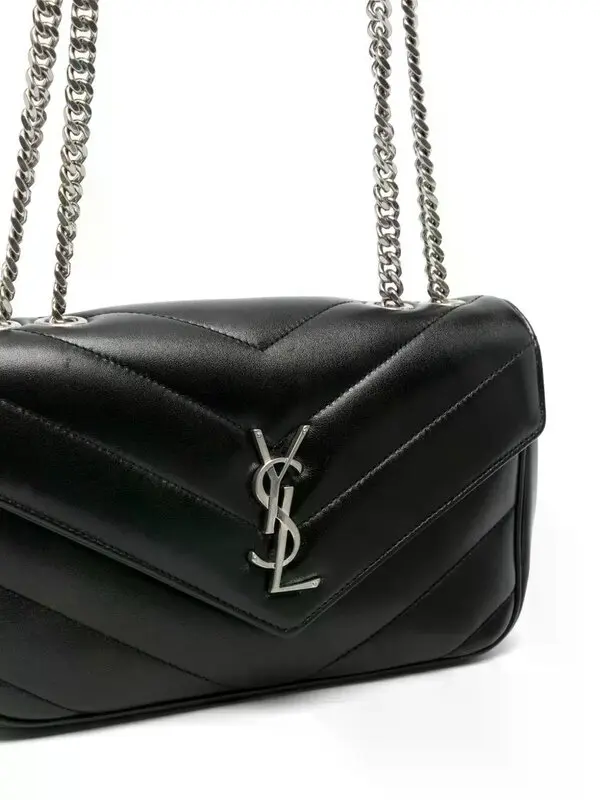 Saint Laurent Loulou Matelassé Leather Shoulder Bag - Black