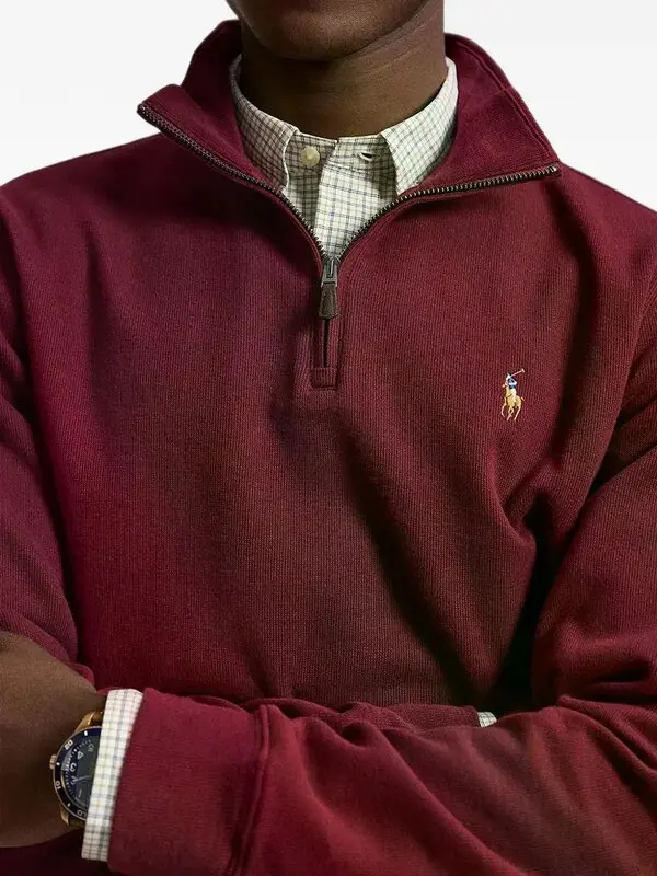 Polo Ralph Lauren Quarter-zip Logo-embroidered Sweater