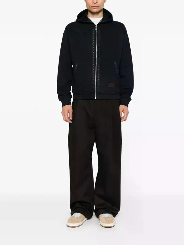 Fendi Selleria Zip-up Hoodie - Blue