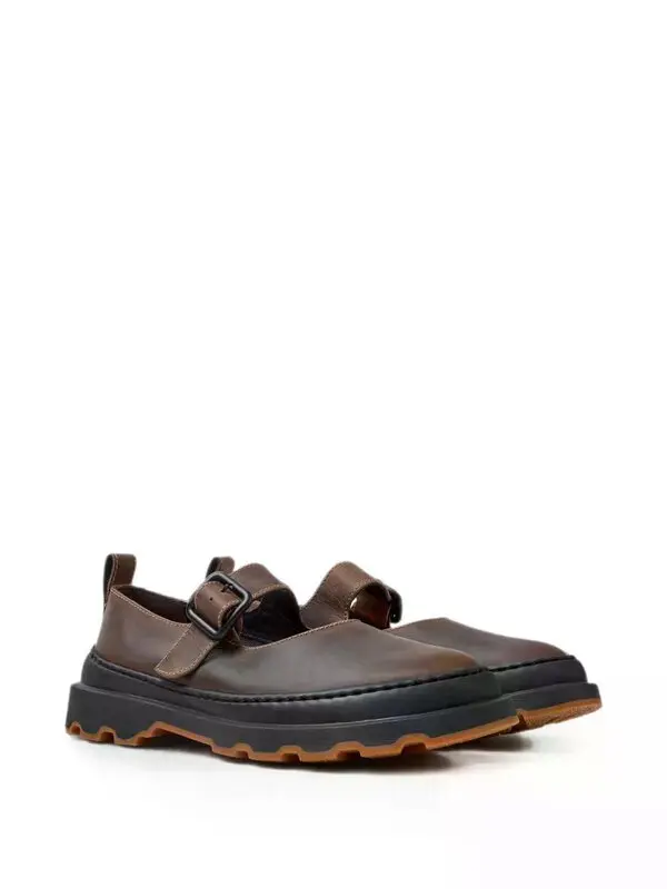 Camper Brutus+ Buckle-fastening Ballet Flats - Brown