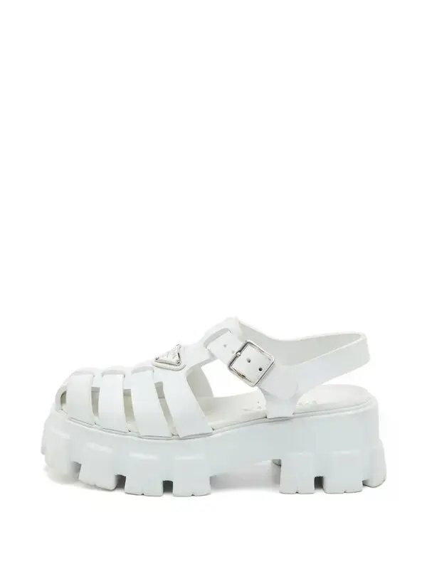 Prada Monolith Platform Sandals - White