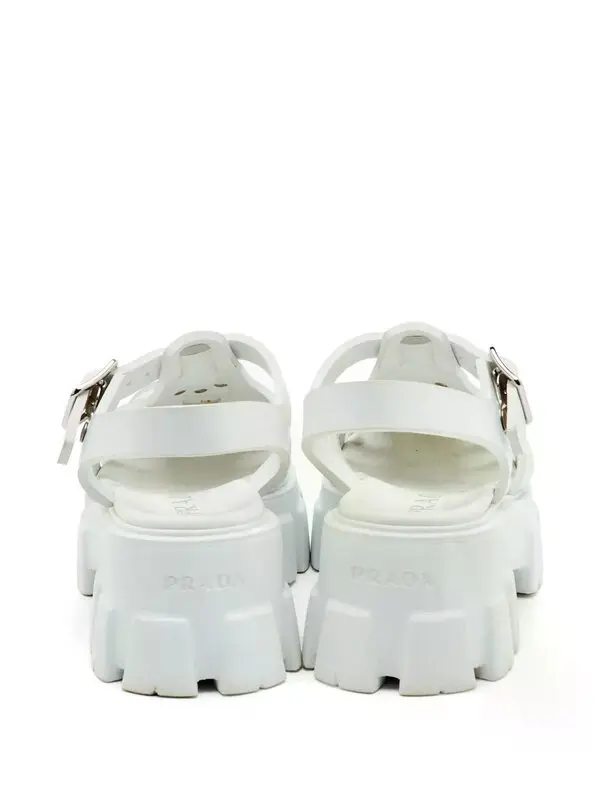 Prada Monolith Platform Sandals - White