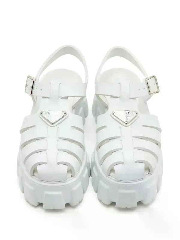 Prada Monolith Platform Sandals - White