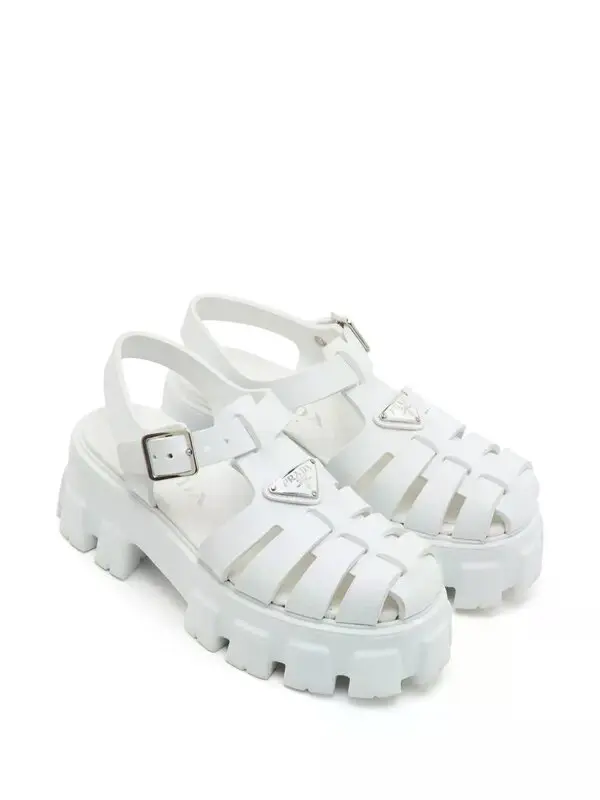 Prada Monolith Platform Sandals - White