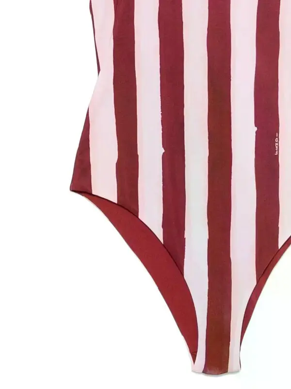 Fendi Striped Halterneck Swimsuit