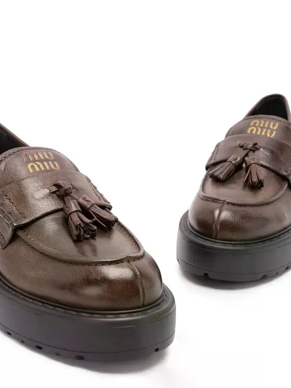 Miu Miu Embellished Chunky Loafers
