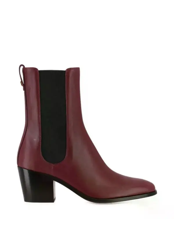 TOD'S Elasticated-panel Ankle Boots - Red