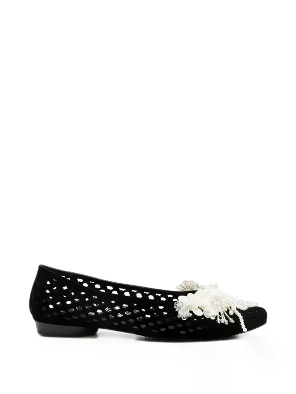 HEAVENLY JELLY Burst Embellished Laser-cut Ballet Flats