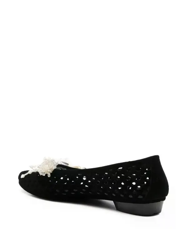 HEAVENLY JELLY Burst Embellished Laser-cut Ballet Flats