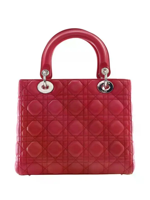 Dior 2012 Medium Lambskin Cannage Lady Satchel