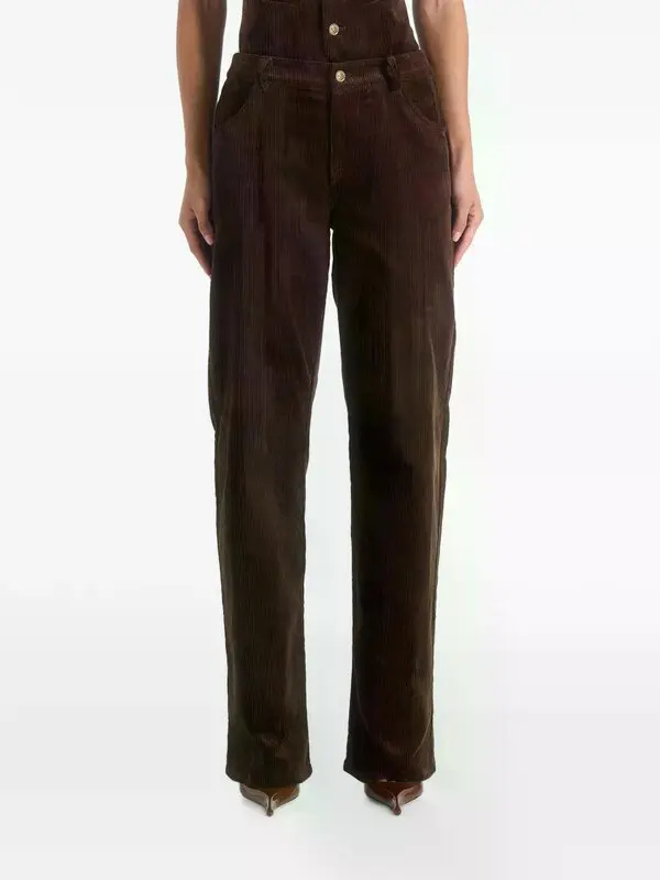 Manière De Voir Clover Mid-rise Corduroy Trousers
