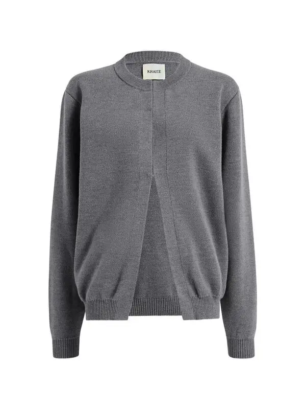Khaite Cooper" Cardigan - Grey