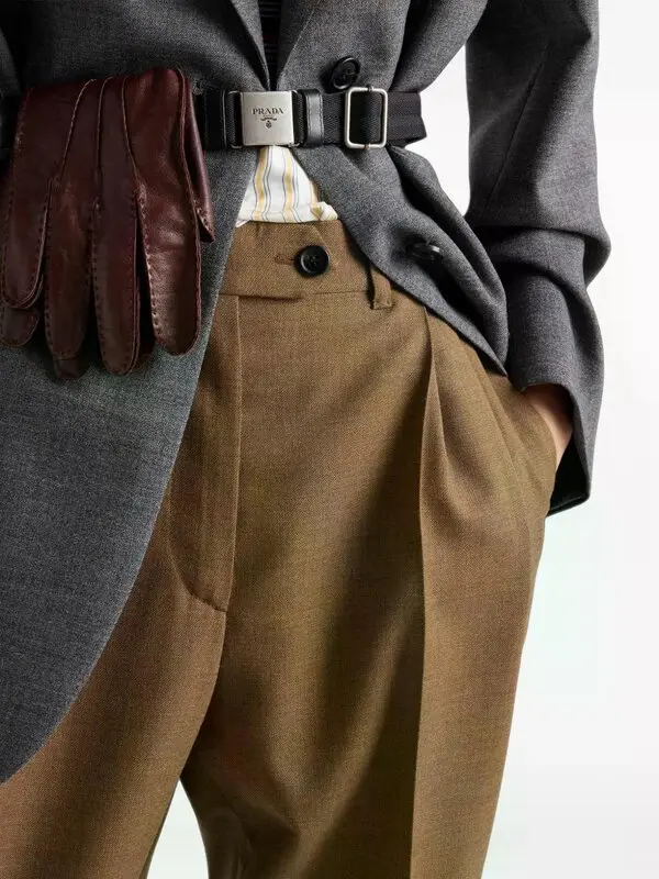 Prada Wool Pleated Trousers