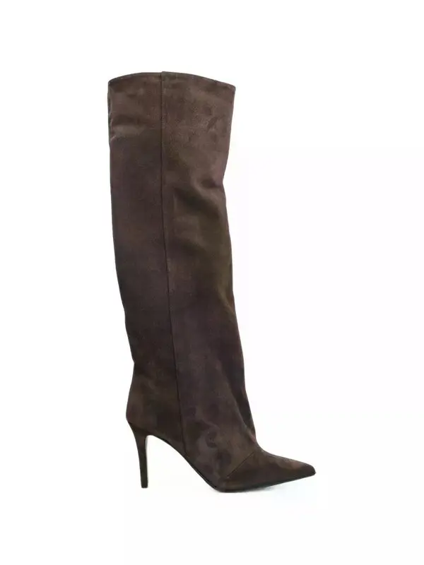 FABIO RUSCONI Suede Knee High Boots - Brown