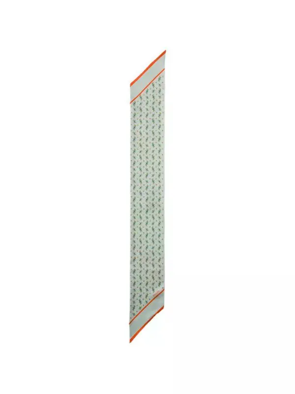 Prada Printed Silk Twill Skinny Scarf