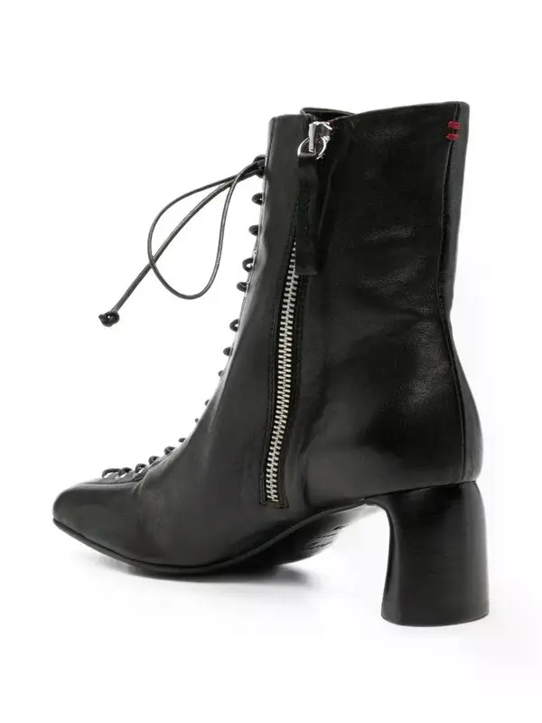 HALMANERA Lace-up Leather Ankle Boots