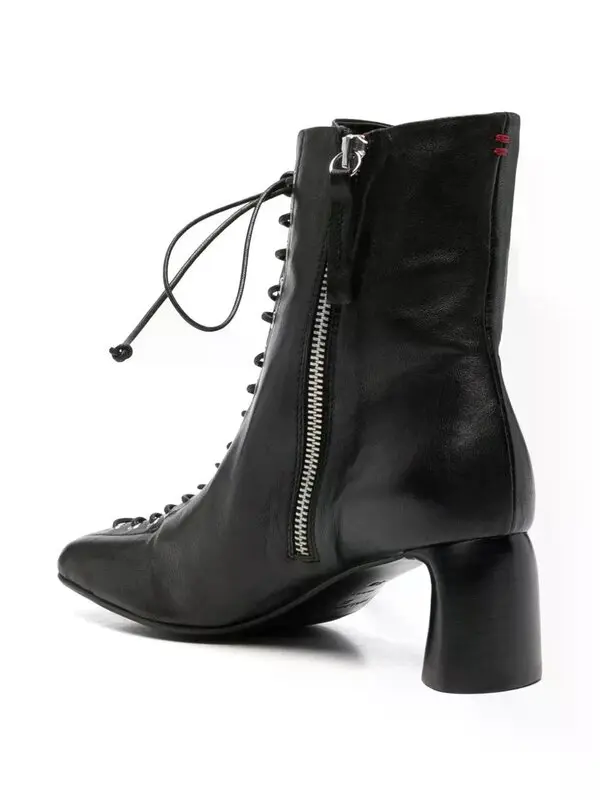 HALMANERA Lace-up Leather Ankle Boots