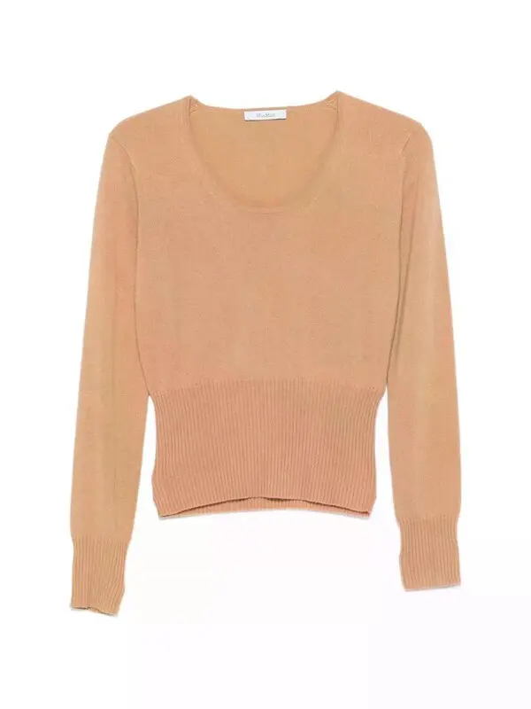 Max Mara Ribbed Fine Knit Sweater - Neutrals