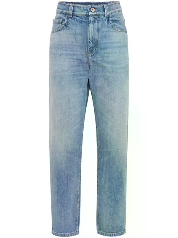 Brunello Cucinelli Tapered Jeans With Monili Chain Detail