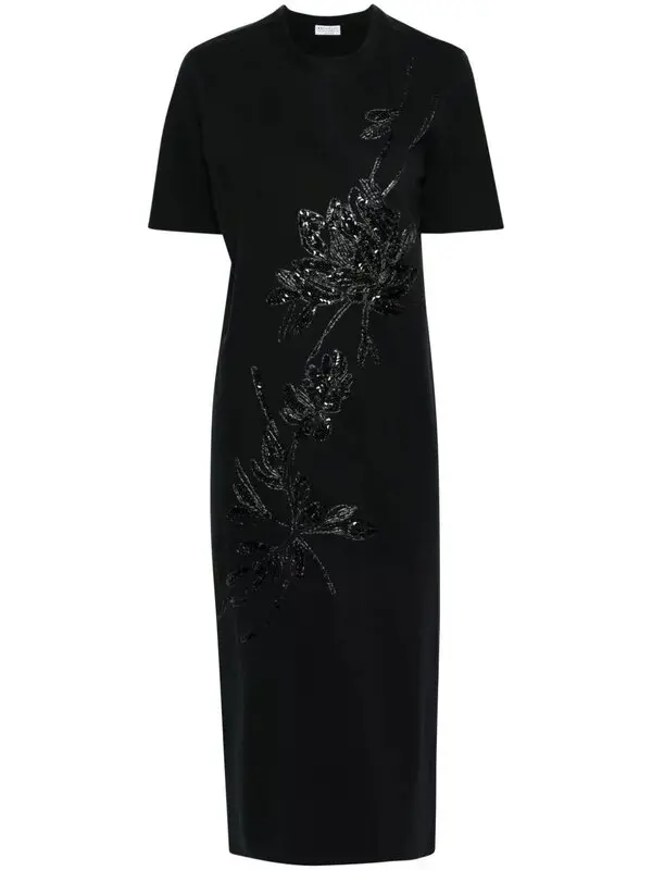 Brunello Cucinelli Sequin Embellished Midi Dress