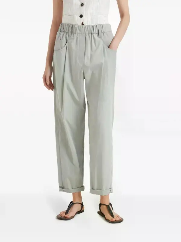 Brunello Cucinelli Straight-leg Cotton Trousers