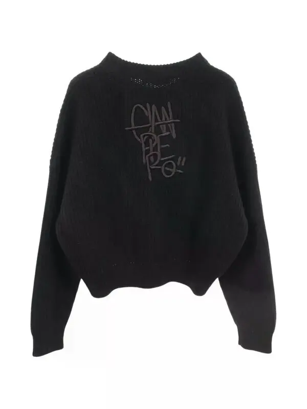 Dolce & Gabbana Wool Logo Embroidered Sweater