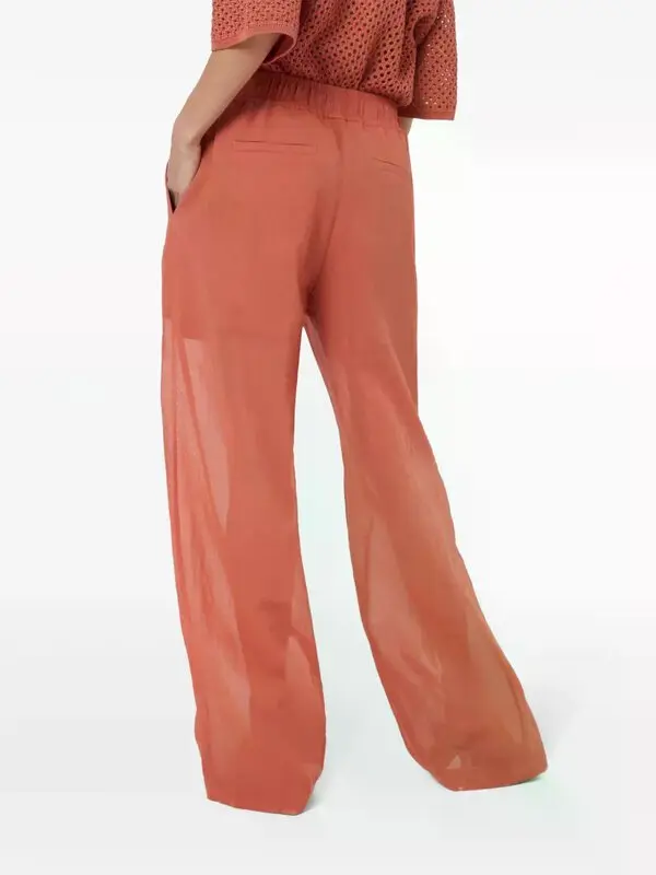 Brunello Cucinelli Semi-sheer Wide-leg Trousers