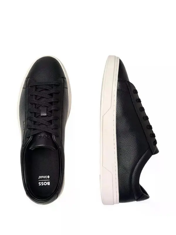 BOSS Kieran Grained Leather Sneakers