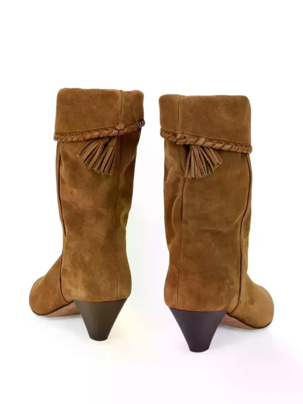 Isabel Marant Étoile Dalby Tassel-detail Braided-trim Ankle Boots