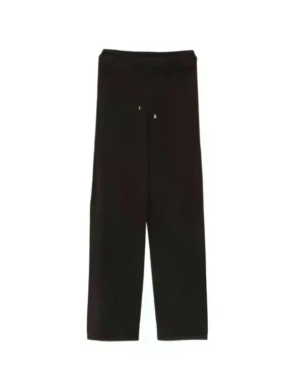 Malo Drawstring Knitted Trousers - Brown