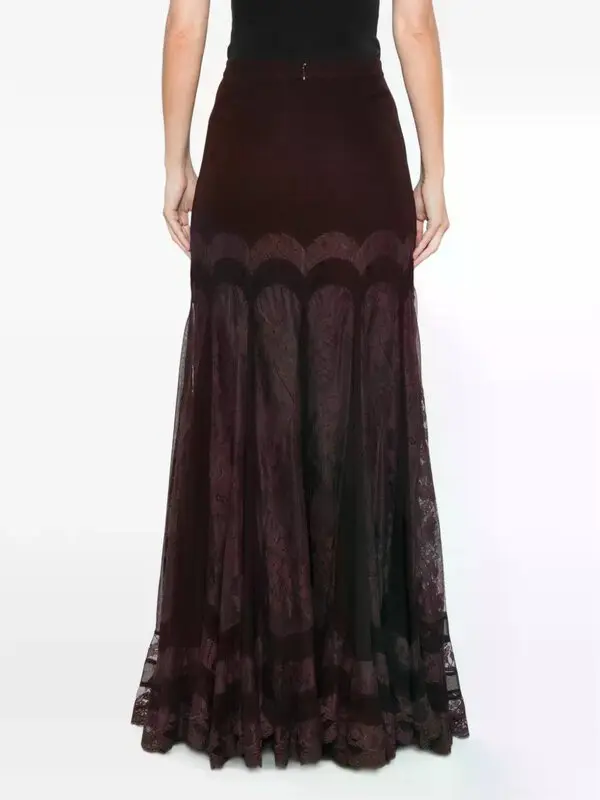 Zimmermann Lace-panelled Flared Skirt
