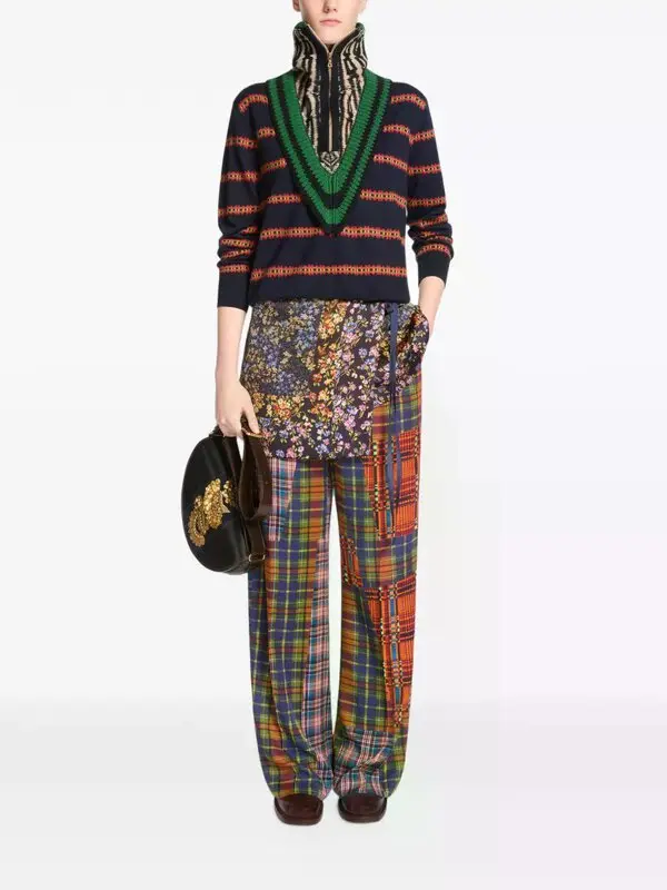 Dries Van Noten Jacquard Wool Collar - Neutrals