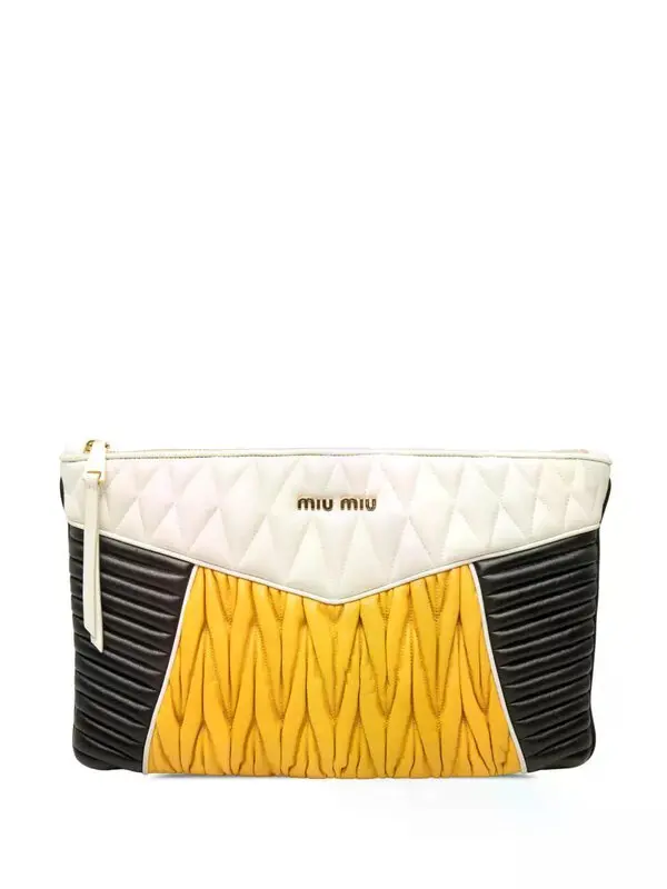 Miu Miu 2014 Nappa Biker Clutch Bag - Multicolour